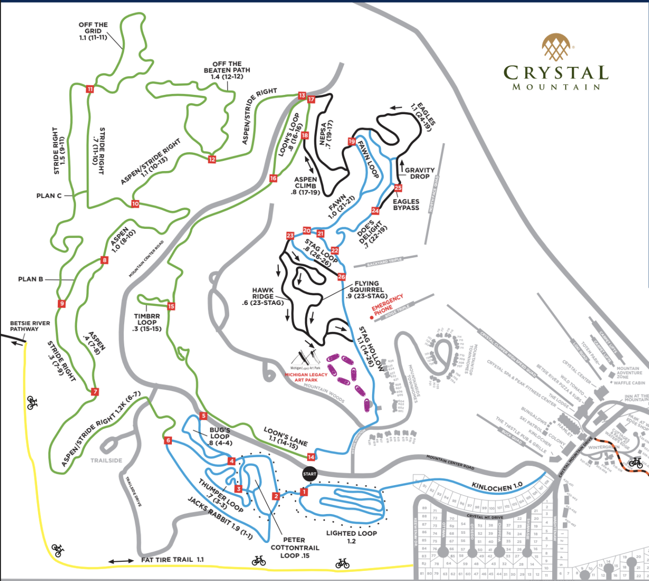 Winter Trail Maps | Crystal Mountain Michigan