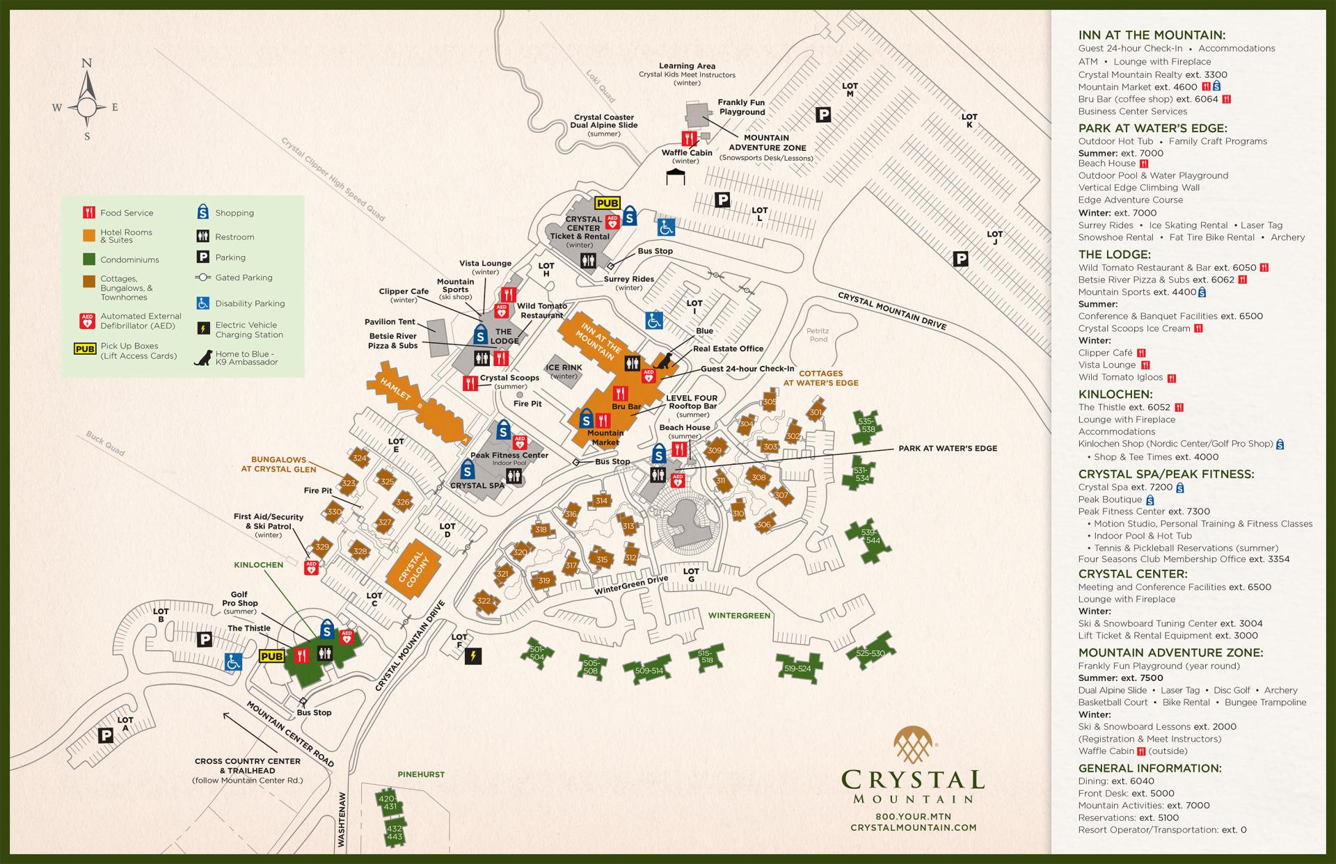 Resort Maps | Crystal Mountain Michigan